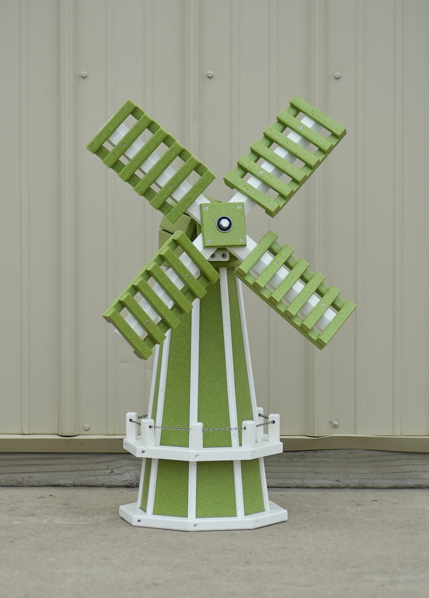 30" Octagon Poly Dutch Windmill (Lime Green with White trim) – NMW Crafts