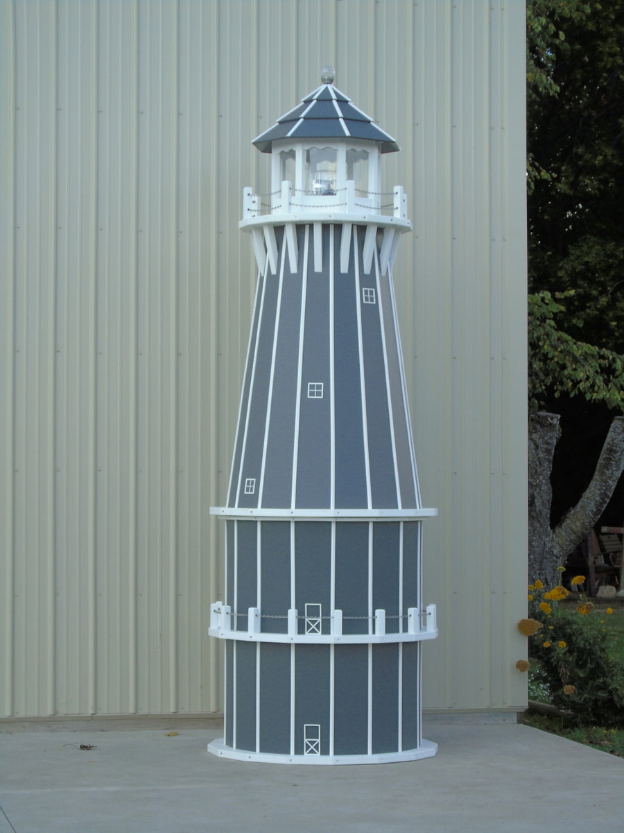 12 foot Solar and Electric Powered Poly Lighthouse. (Poly Lumber Light ...
