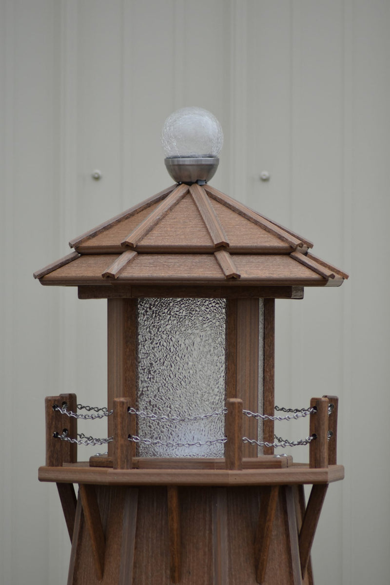 5 ft. Octagon Solar and Electric Powered Poly Lighthouses Antique Maho ...