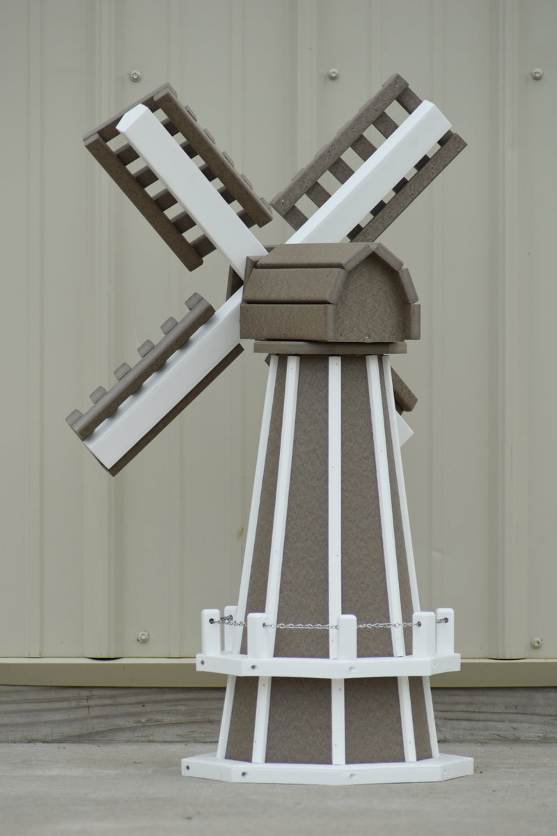 30" Octagon Poly Dutch Windmill (Clay/white trim) – NMW Crafts