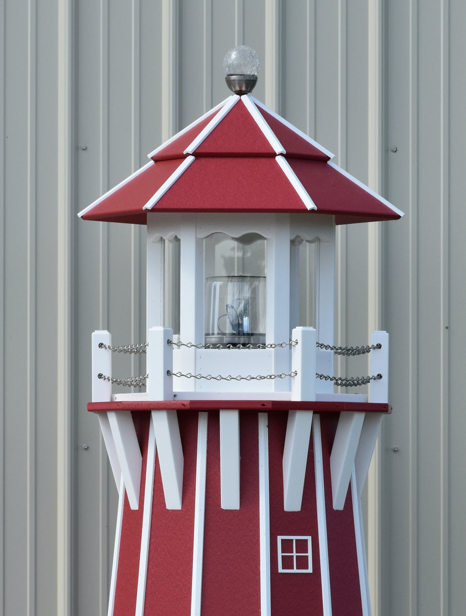 8 foot Solar and Electric Powered Poly Lighthouses. (Poly Lumber Light ...